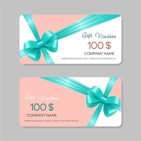 Premium Vector Set Of Gift Vouchers Gift Certificate Template