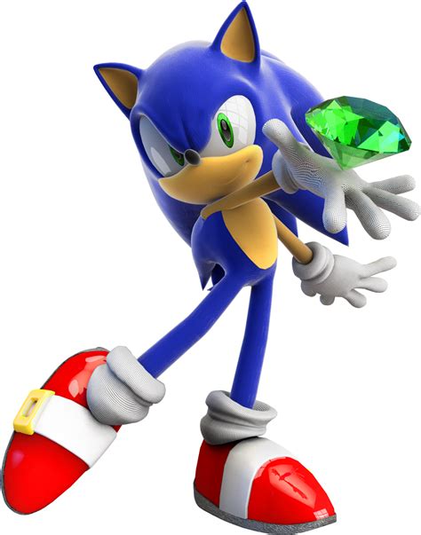 Sonic Chaos Emerald Sonic The Hedgehog With Emerald Free Png Image