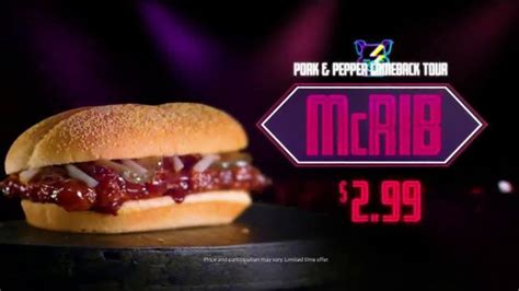 Mcdonalds Mcrib Tv Spot Pork And Pepper Comeback Tour Ispot