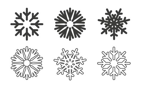 Différentes Icônes De Flocon De Neige éléments De Noël Flocons De