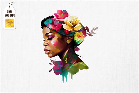 Black History Month Afro Girl Clipart Graphic By Camellia Art