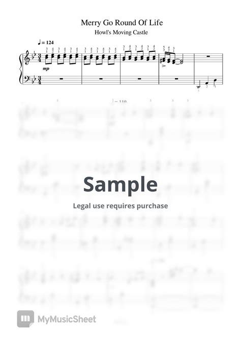 Sokodomo 人生的旋转木马 全指法钢琴谱高清正版完整版 Full Fingering Piano Score Sheets By