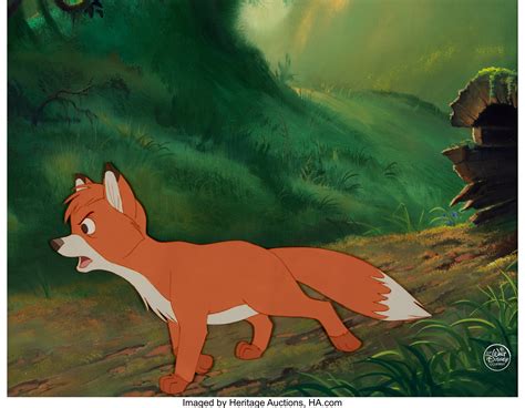 The Fox And The Hound Tod Production Cel Setup Walt Disney Lot Porn