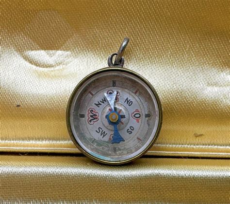 Antique German Compass Pendant Etsy
