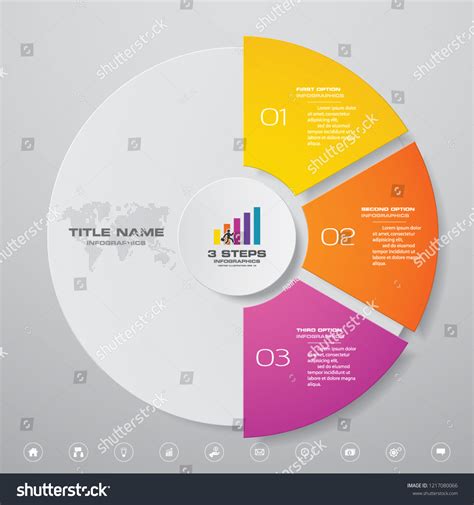 Modern 3 Steps Cycle Chart Infographics Stock Vector Royalty Free