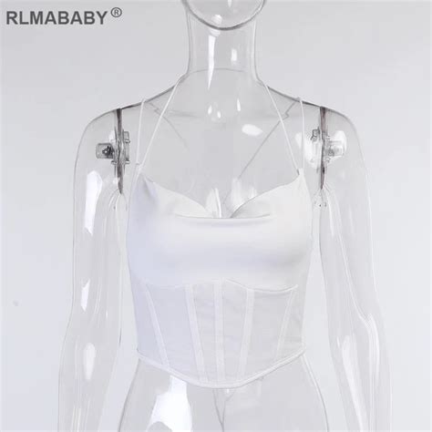 New Corset Spaghetti Strap Cropped Camisole Fashion Sexy V Neck