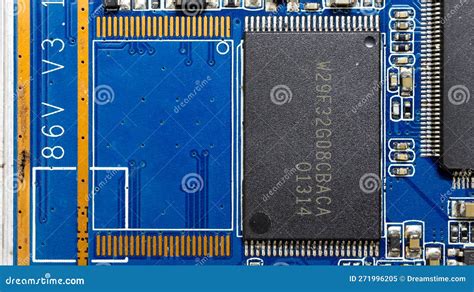 Capacitor Small Computer Chip Metal Pattern Editorial Image