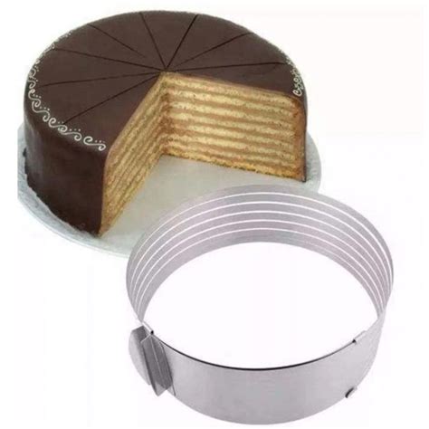 Aro Cortador Para Bolo 7 Camadas Aço Inox Ajustável Carol Submarino
