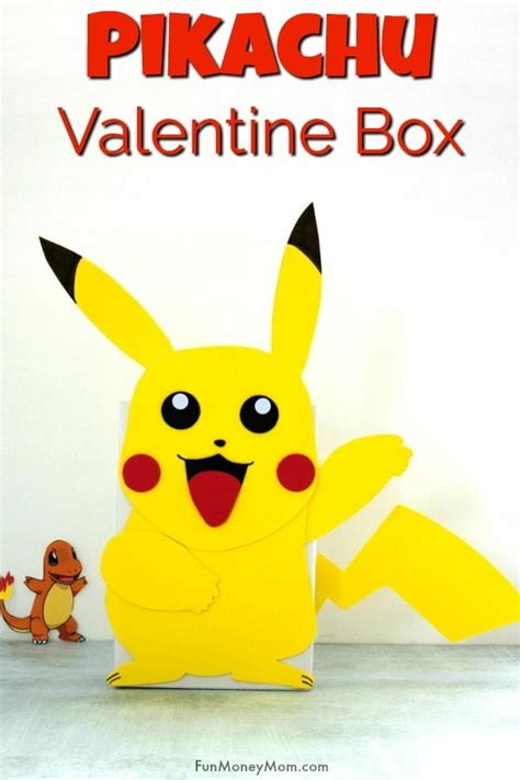 Pikachu Valentine Box With Free Printable Template Fun Money Mom