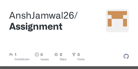 Github Anshjamwal Assignment