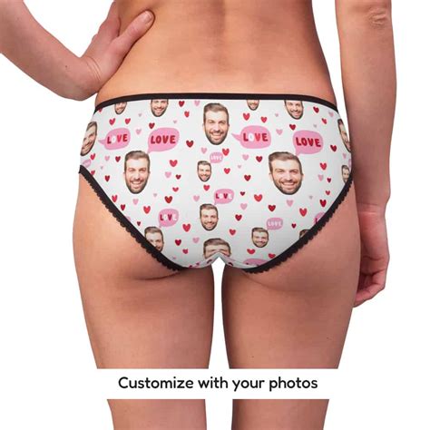 custom speech bubble panties with your face face undies