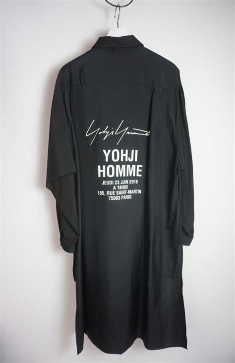 美品 希少 18ss Yohji Yamamoto Pour Homme ヨウジヤマモト キュプラ クロス A スタッフ シャツa ロング