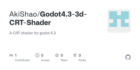 Godot4 3 3d CRT Shader CRT3D Gdshader At Main AkiShao Godot4 3 3d CRT
