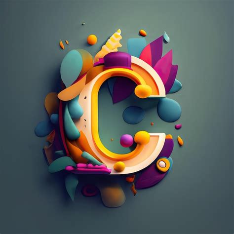 Letter C In 3d Premium Ai Generated Image