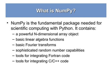 Getting Started With Numpy And Pandaspptx