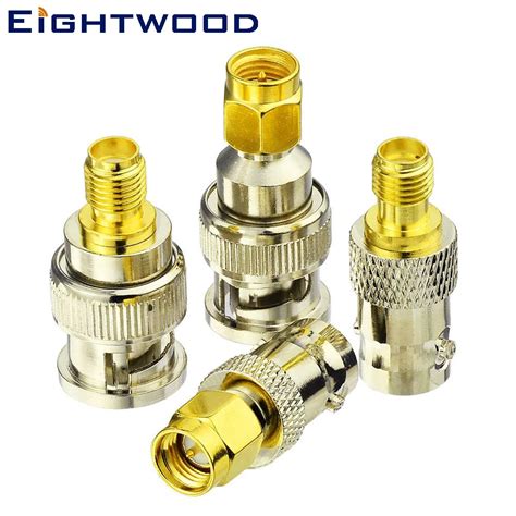 Eightwood Sma Bnc Rf Adapter Kit Sma To Bnc 4 Type In Cables Adapters