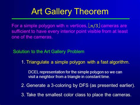 The Art Gallery Problem Ppt Video Online Download