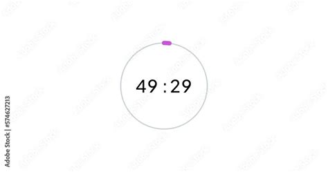 55 Seconds Digital Timer Countdown Animation Is Isolated On White Background 55 Sec Countdown