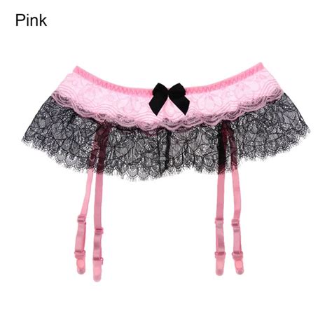 Buy Fashion Sexy Garter Belt Women Lace Floral Bow