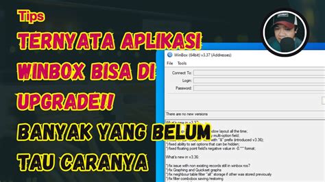 Cara Mengupgrade Aplikasi Winbox Mikrotik YouTube
