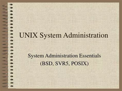 PPT UNIX System Administration PowerPoint Presentation Free Download ID