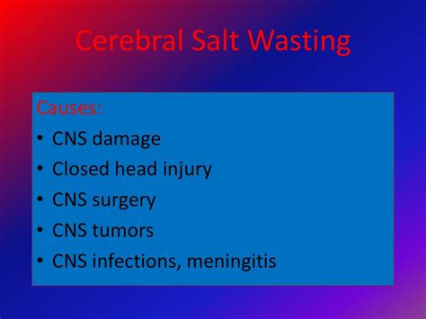 Cerebral Salt Wasting And Siadh