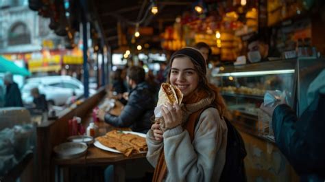 Giovane Che Si Gode Un Pasto Foto Gratis