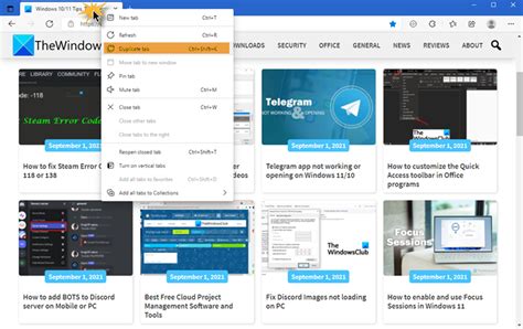 How To Duplicate A Tab In Microsoft Edge Browser Microsoft Edge Browser Browser Microsoft