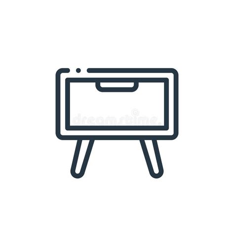 Bedside Table Icon Vector From Furniture Concept Thin Line Illustration Of Bedside Table