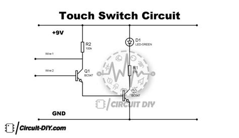 Simple Touch Switch Circuit With Transistor