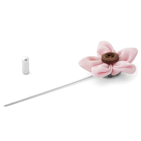 Buttoned Soft Pink Lapel Flower In Stock Warren Asher