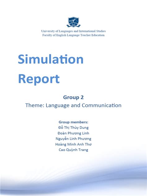 [group 2] Simulation Report Pdf Simulation Educational Technology