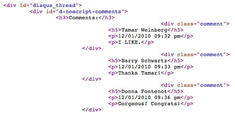 Making Disqus Comments Search Engine Friendly