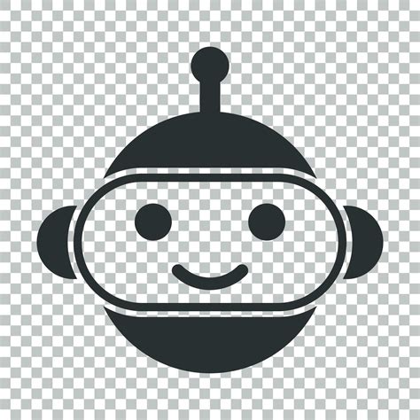 Cute Robot Chatbot Icon In Flat Style Bot Operator Vector Illustration