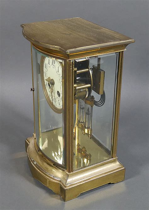 Sold Price Antique French Brass Mercury Pendulum Mantel Clock