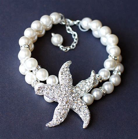 Bridal Pearl Rhinestone Necklace Bracelet Earring Crystal Etsy