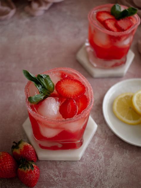 Tangy Strawberry Lemon Mocktail The Bonnie Fig