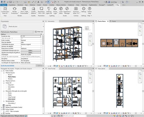 Decor Bookcase 01 Revit High Quality Gzoratto