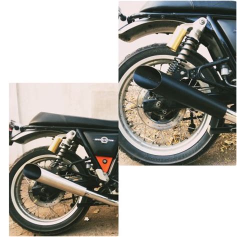 Royal Enfield Interceptor Continental GT Custom Exhaust Way Speed Slash Cut Cone