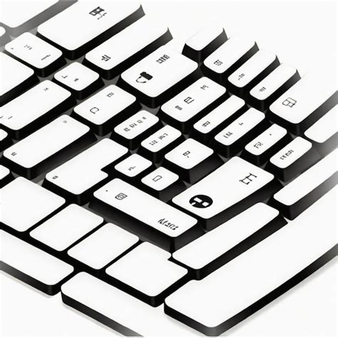 Keyboard Flat Vector Set White Background Illustration Premium Ai Generated Vector