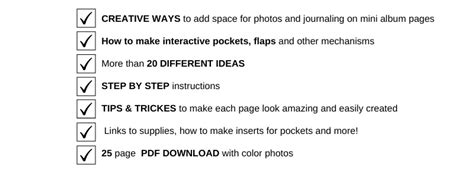 Interactive Mini Album Page Ideas