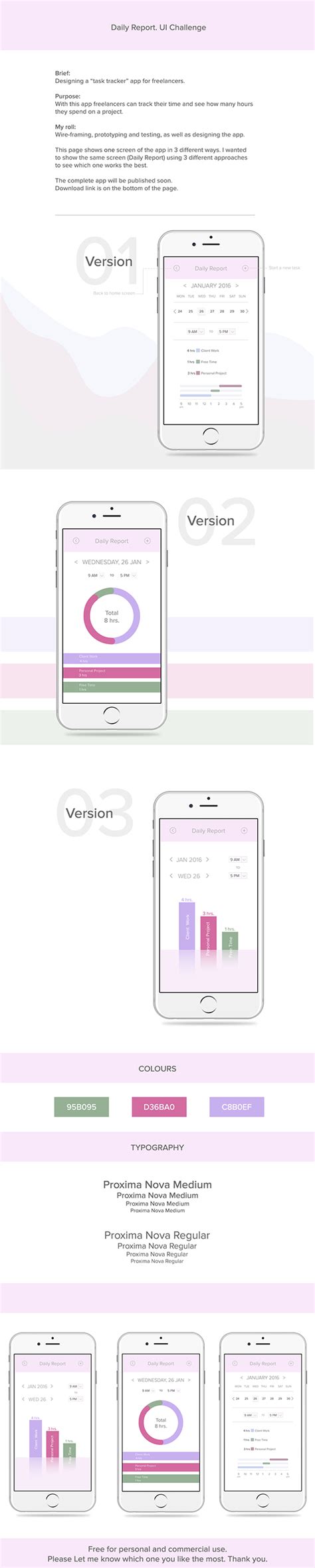 Daily Report UI Challenge On Behance