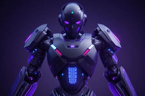 premium ai image futuristic humanoid robot in 3d style