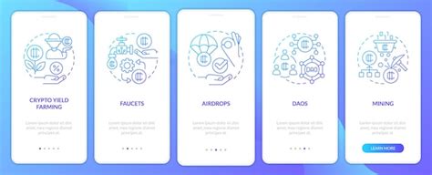 Premium Vector Ways To Make Money On Crypto Blue Gradient Onboarding