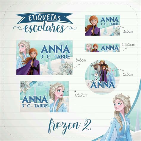 Etiqueta Escolar Frozen 2 Elo7 Produtos Especiais
