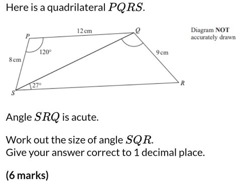 Solved Here Is A Quadrilateral PQRS Diagram NOT Accurately Drawn