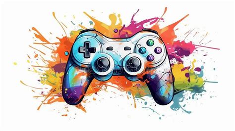 Game Stick Illustration Joystick Full Color Beautiful Natural