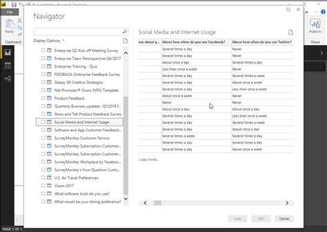 Microsoft Power BI - SurveyMonkey App Integration