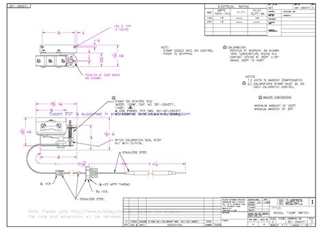 351 254371 Capillary Thermostat Stemco Capillary Switch