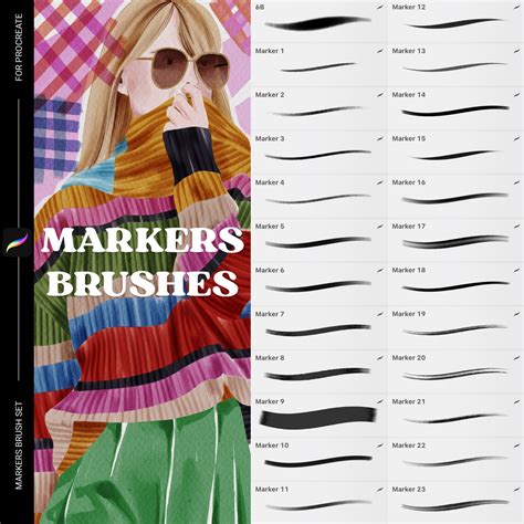 Marker Brushes Pack For Procreate